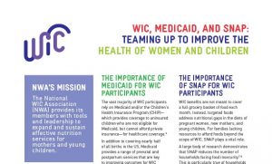 WIC, Medicaid, and SNAP: Teaming up to Improve the Health of Women and ...