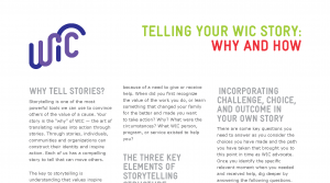 Telling Your WIC Story: Why and How – WIC Research, Policy and Practice Hub